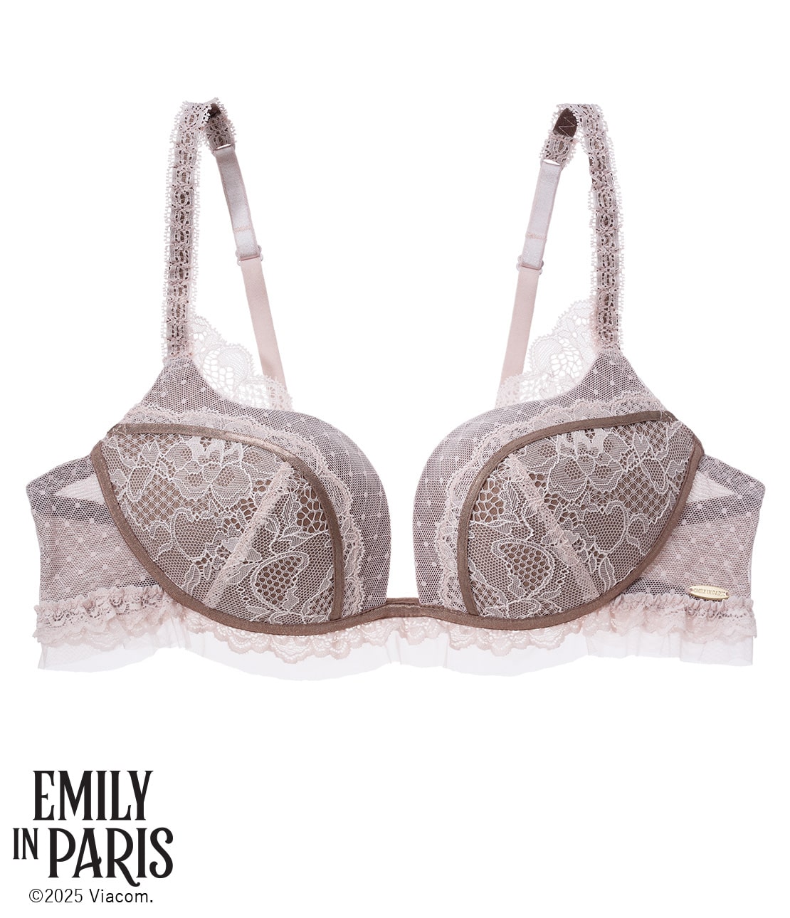 チュールフリルレースノンワイヤーブラ(E70 ピンクブラウン): PEACH JOHN | ピーチ・ジョン公式通販サイト